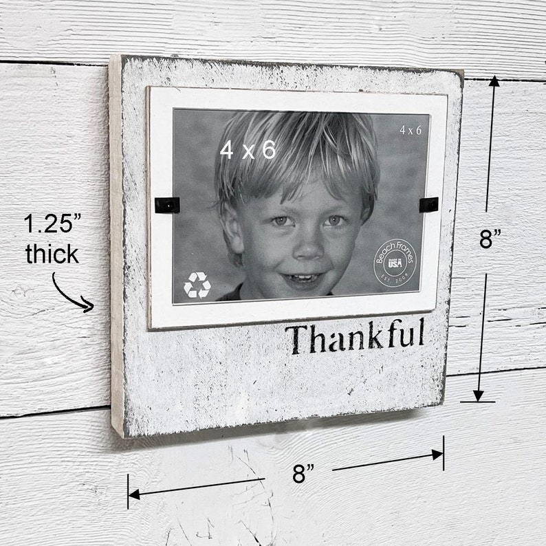 White Merry Christmas Sign Frame With Photo Modern Farmhouse - Etsy