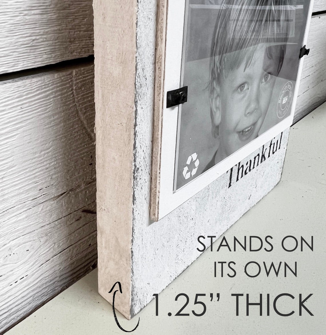 White Merry Christmas Sign Frame With Photo Modern Farmhouse - Etsy