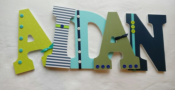 Nursery Letters Wooden Letters for Boy Baby Boy Letters | Etsy