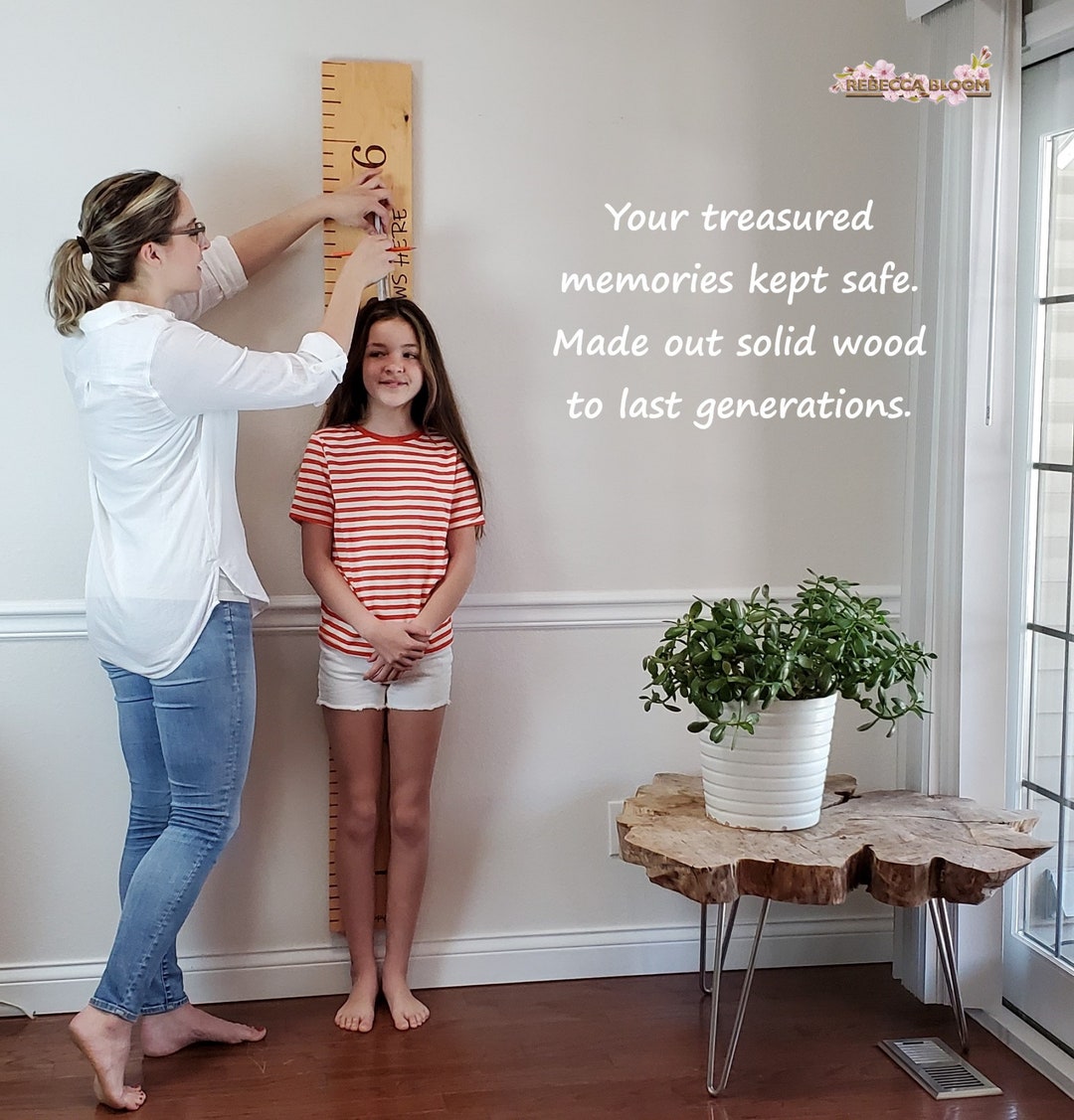 Growth Chart Ruler, Growth Ruler, Wooden Growth Chart, Wood Growth ...