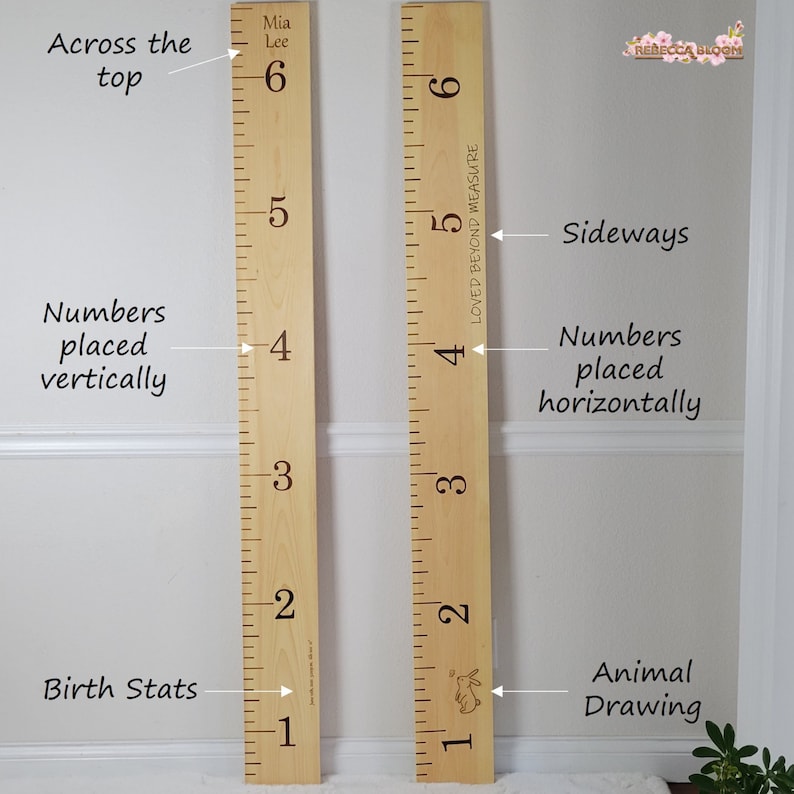 Growth Chart Ruler Growth Ruler Wooden Growth Chart Wood - Etsy