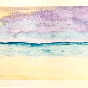 Beach View Watercolor - Etsy