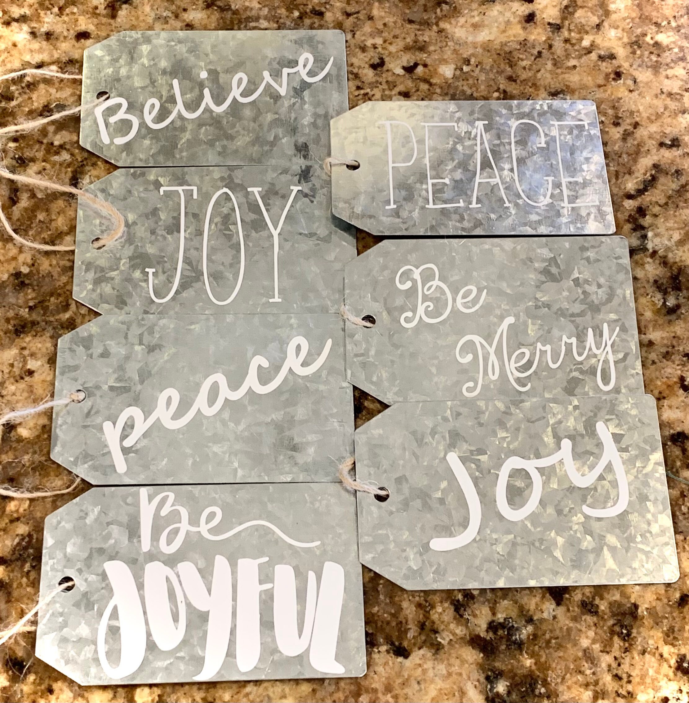 Be Merry Metal Gift Tag Ornament - Etsy