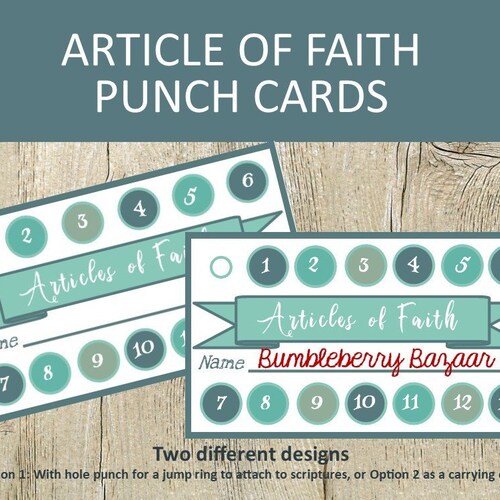 Articles of Faith Matching Game - Etsy