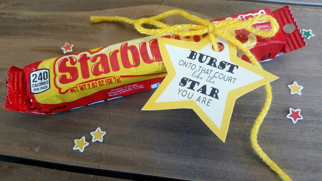 Burst Like the Star You Are Team Treat Gift Tags - Etsy