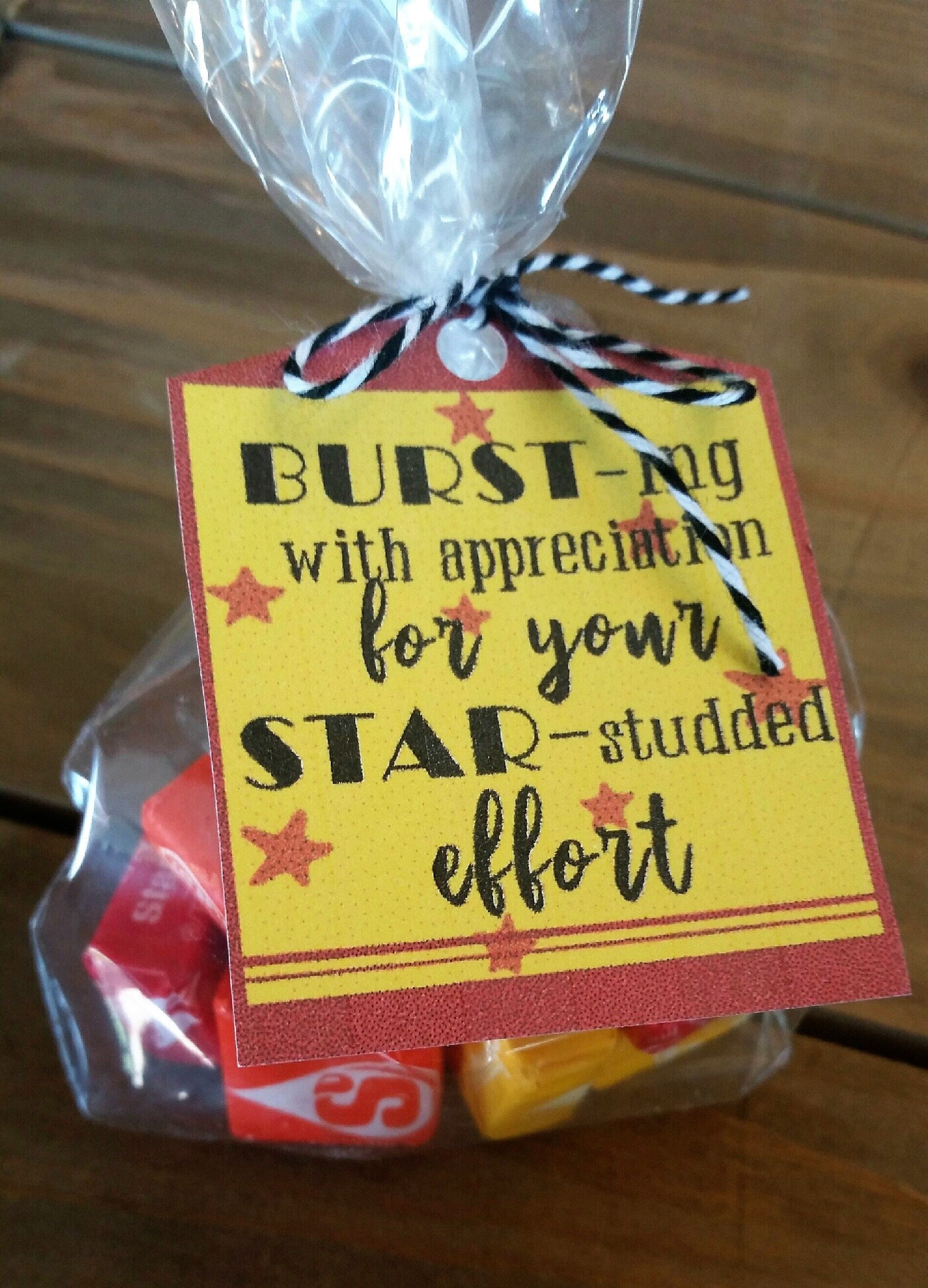 Bursting With Appreciation Starburst Gift Tags - Etsy