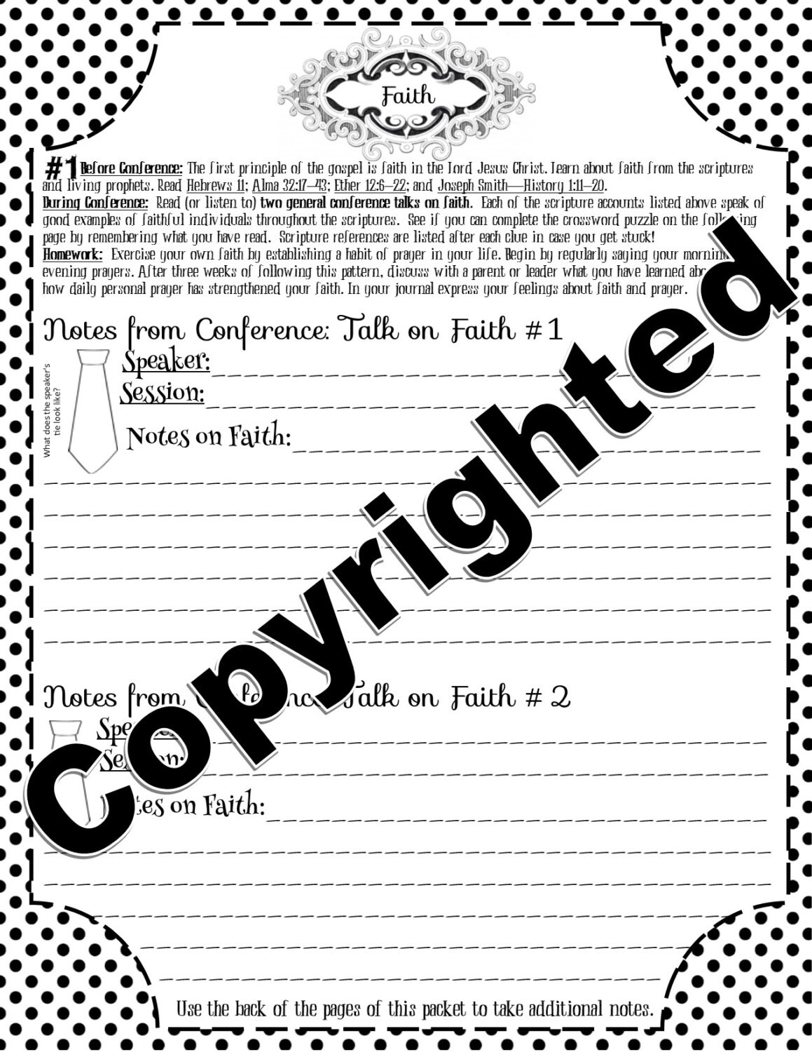 Young Women Personal Progress General Conference Challenge - Etsy