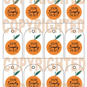 You're SIMPLY the Best Gift Tag - Etsy