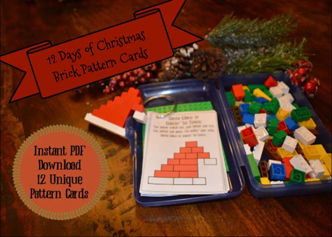 12 Days of Christmas Advent Brick Pattern Activity Kit - Etsy
