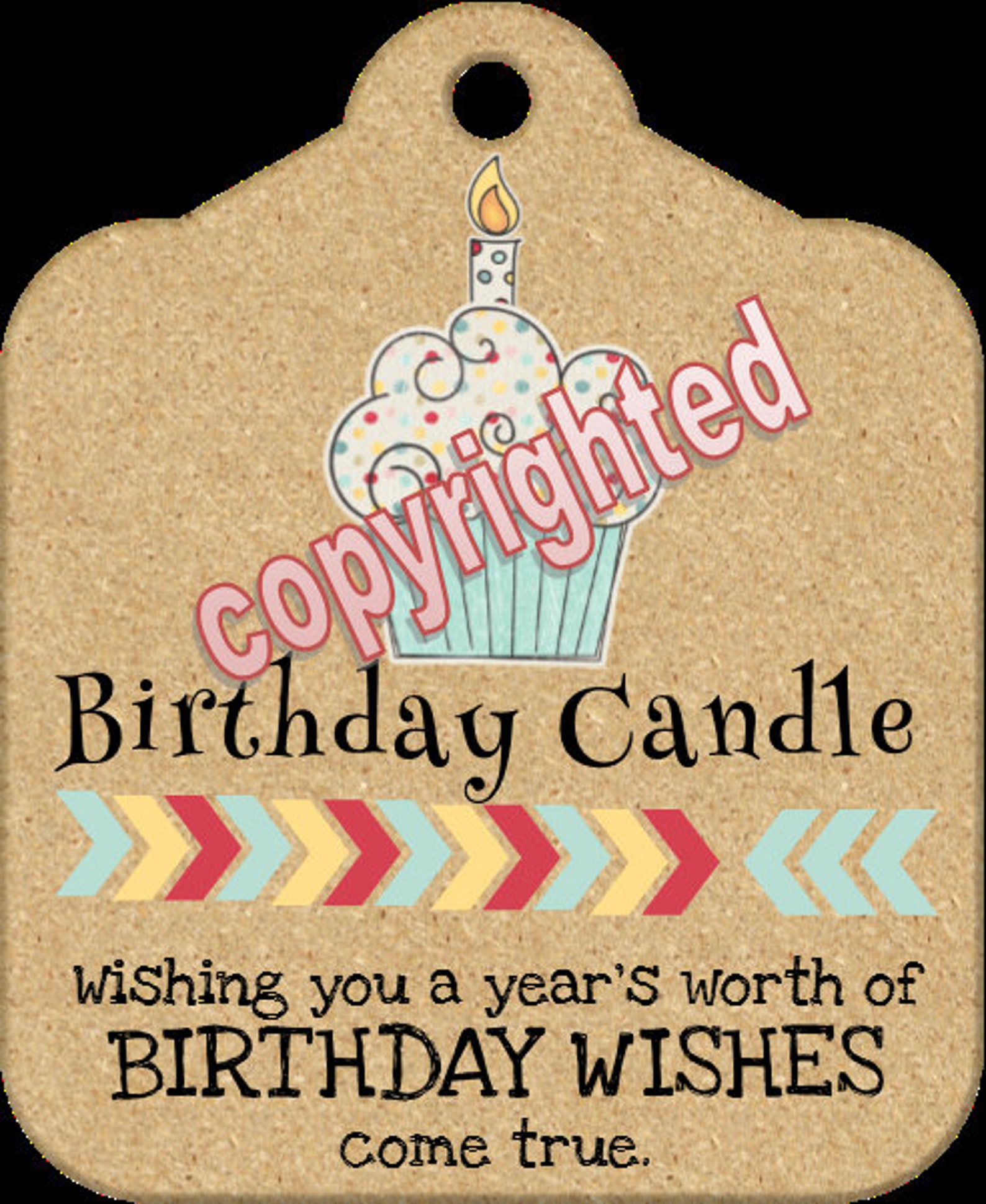Birthday Candle Gift Tag: A Year's Worth of Wishes - Etsy