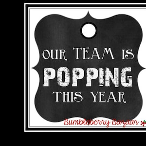 Our Team is Popping- Popcorn Team Treat Tags - Etsy