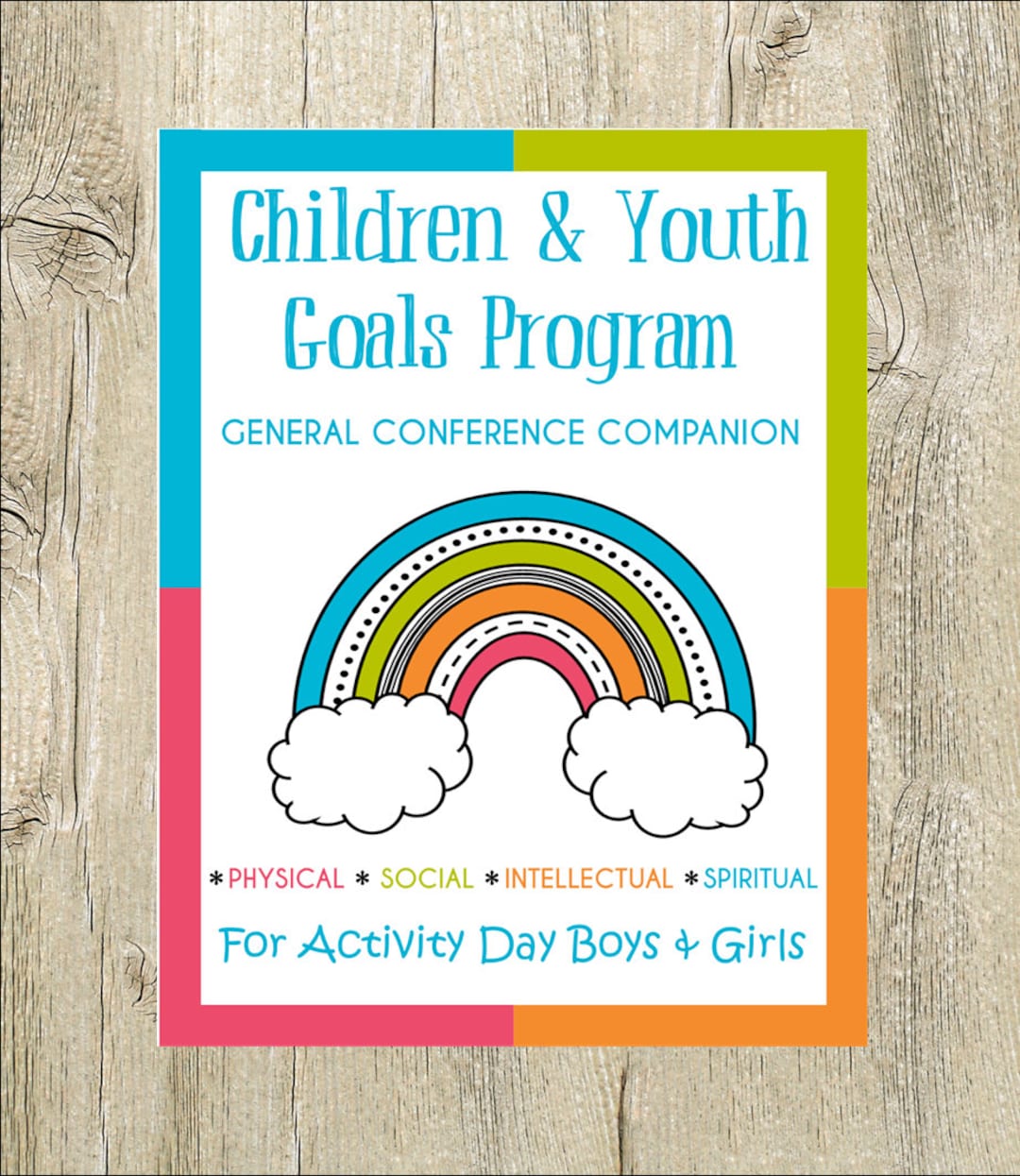 Children & Youth Goals Program LDS General Conference Activities Packet ...
