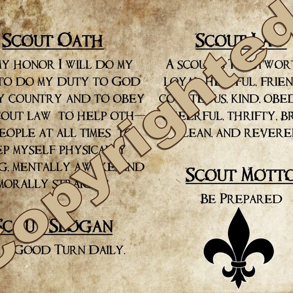 Cub Scout Oath - Etsy
