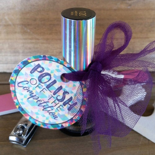 Polish off the Competition Team Gift Tag | Etsy