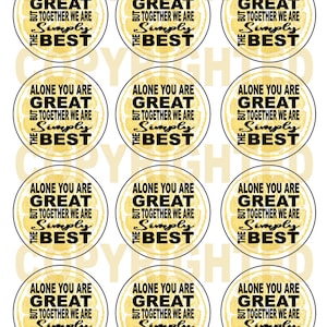 Alone You Are Great but Together We Are SIMPLY the Best Gift Tags - Etsy