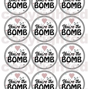 You're the Bomb Gift Tag - Etsy