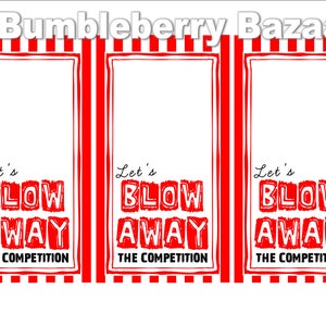 Blow Away the Competition Motivational Team Treat Tags - Etsy