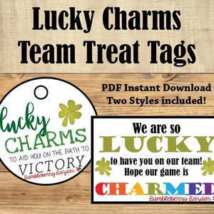 Lucky Charm Team Treat Tags - Etsy