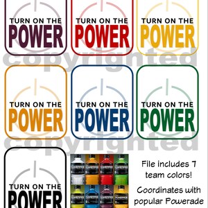 Turn on the Power Team Treat Tags - Etsy