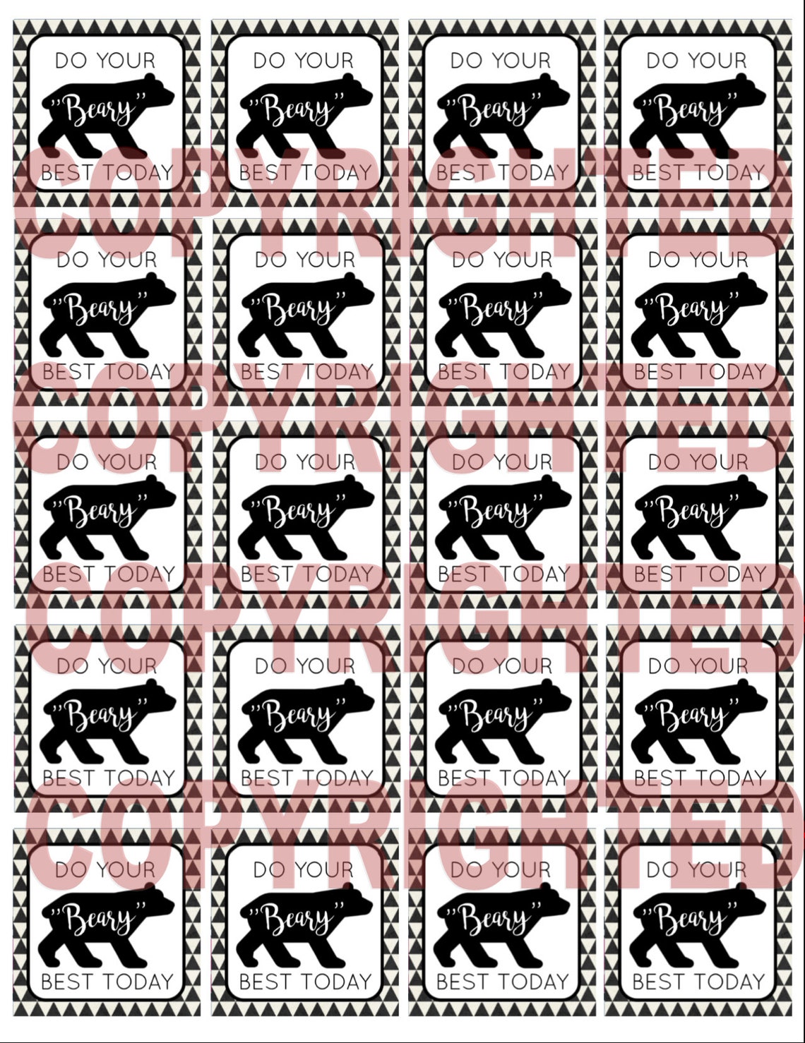Do Your beary Best Gift Tag | Etsy