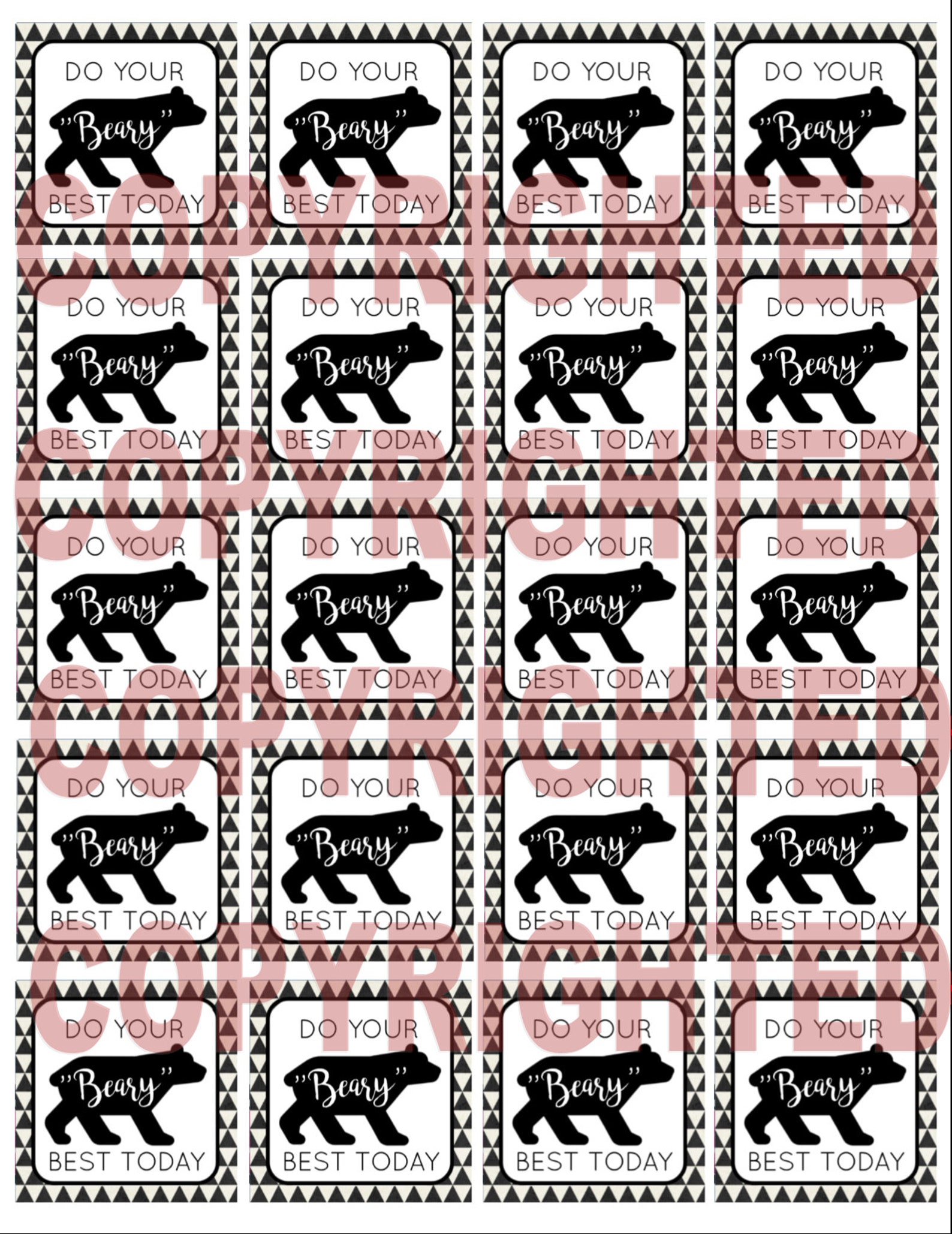 Do Your beary Best Gift Tag | Etsy