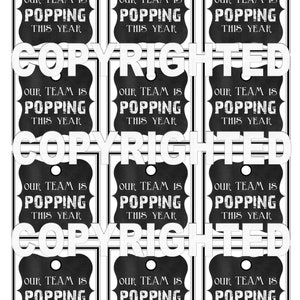 Our Team is Popping- Popcorn Team Treat Tags - Etsy
