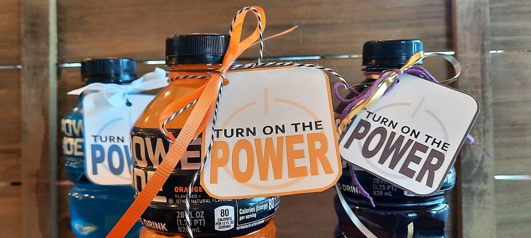 Turn on the Power Team Treat Tags - Etsy