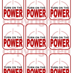 Turn on the Power Team Treat Tags - Etsy
