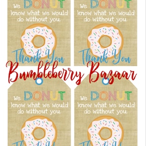 Printable Donut Gift Tags and 8x10 Donut Wall Art - Etsy