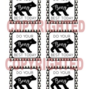 Do Your "beary" Best Gift Tag - Etsy