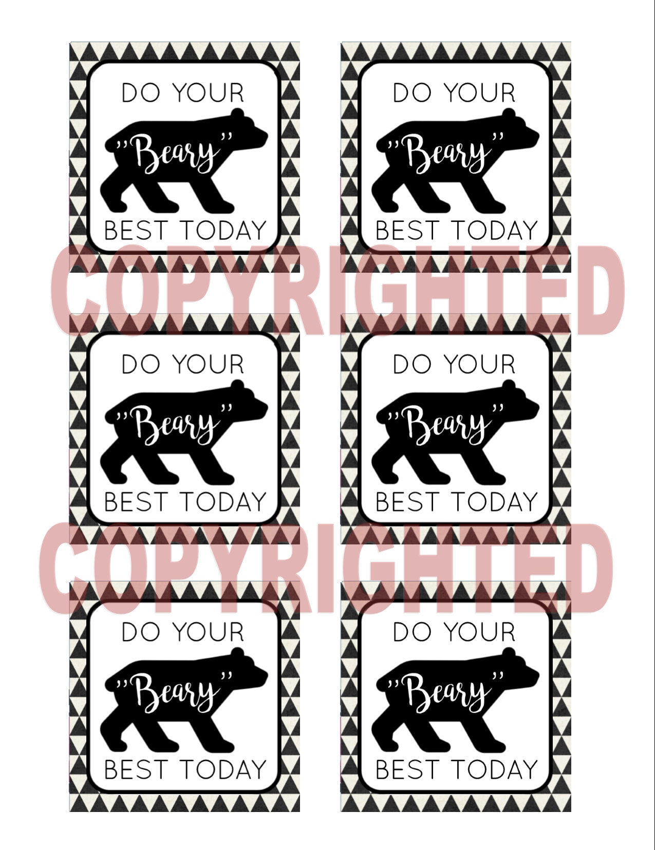 Do Your beary Best Gift Tag - Etsy