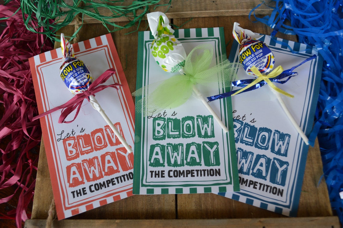 Blow Away the Competition Motivational Team Treat Tags - Etsy