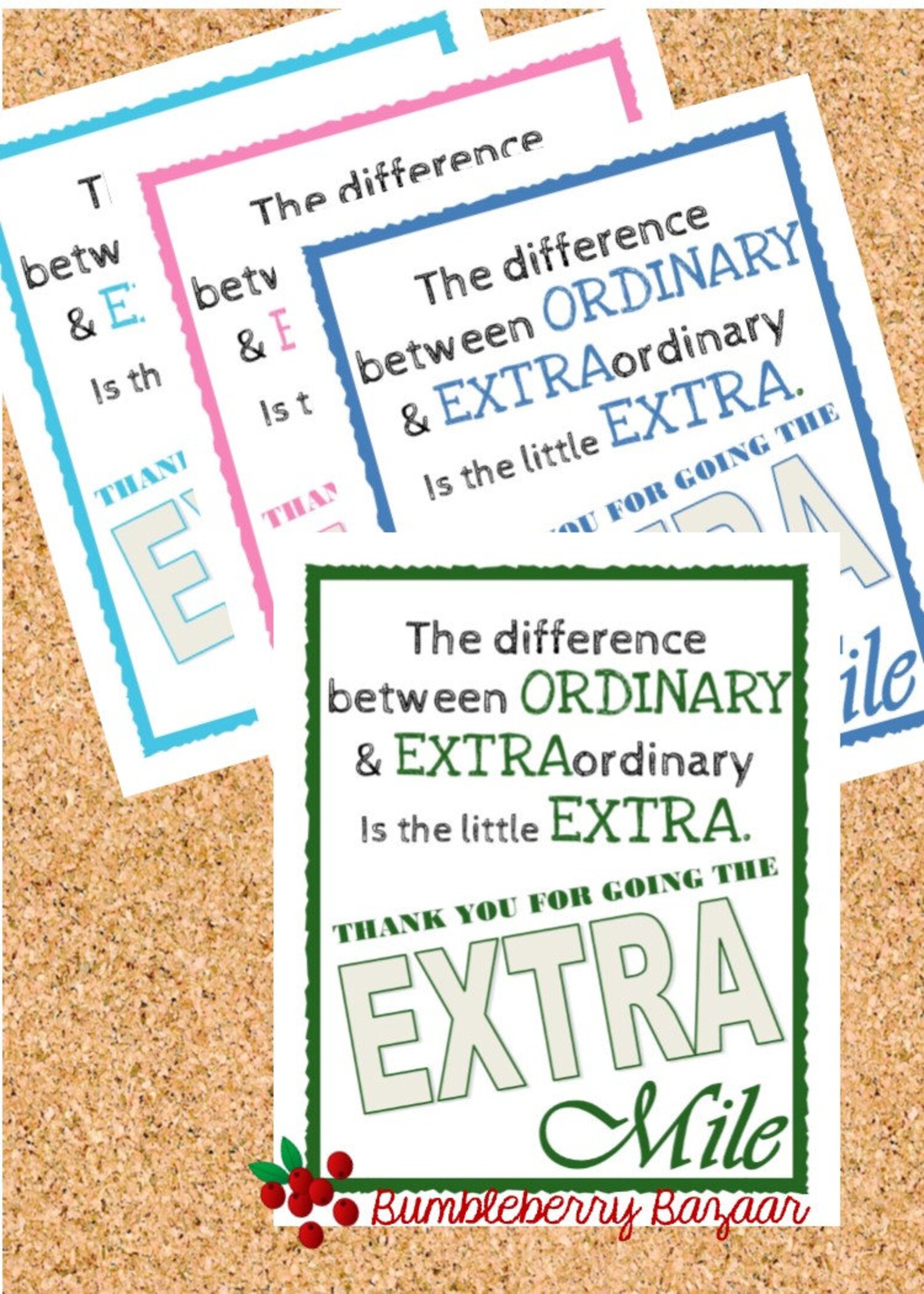 Thank You for Going the Extra Mile Appreciation Tag - Etsy