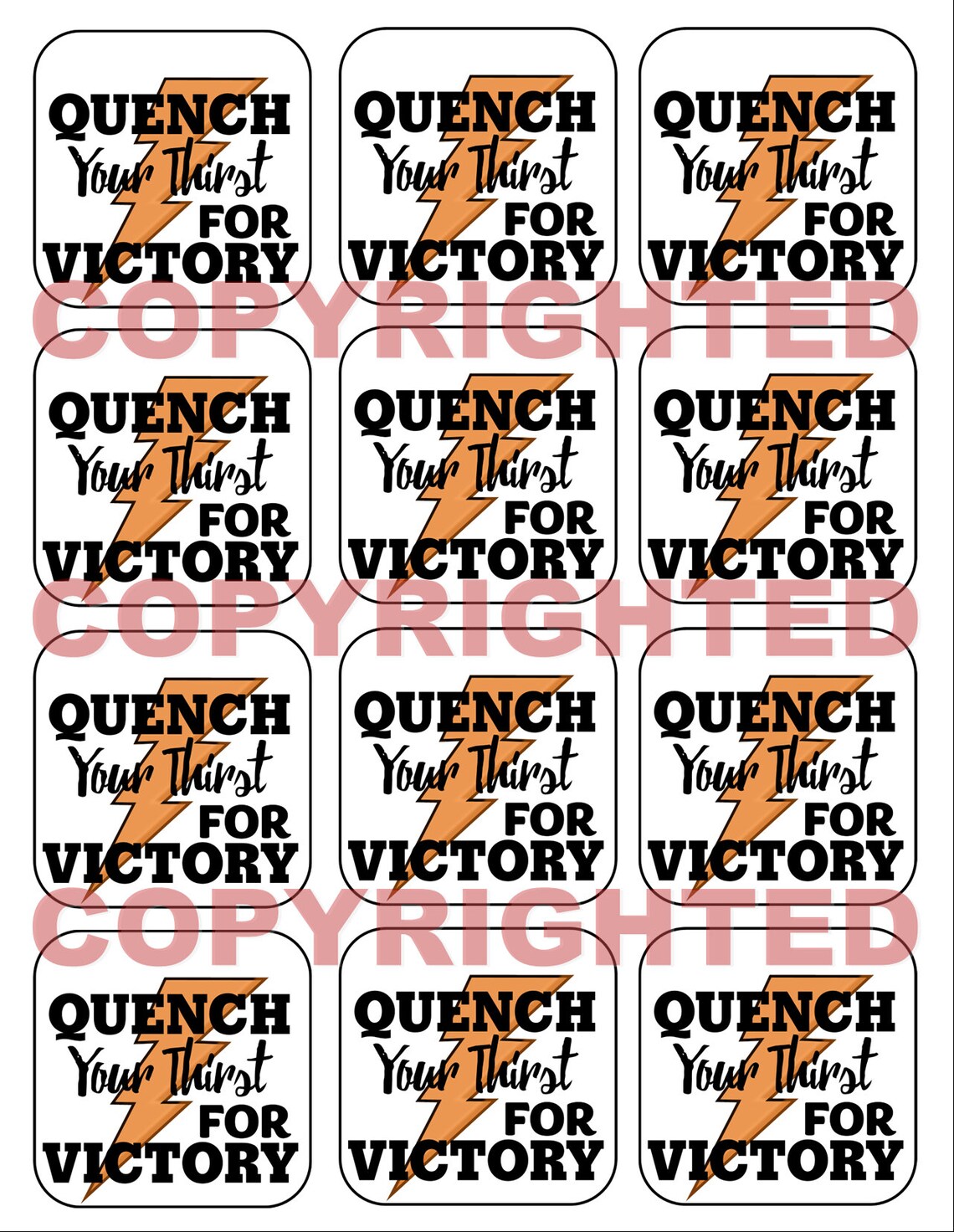 Quench Your Thirst for Victory Gatorade Team Treat Tags - Etsy