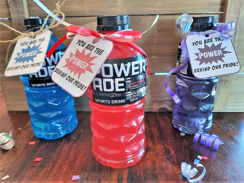 You Are the Power Behind Our Pride Powerade Team Treat Tags - Etsy