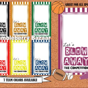 Blow Away the Competition Motivational Team Treat Tags - Etsy