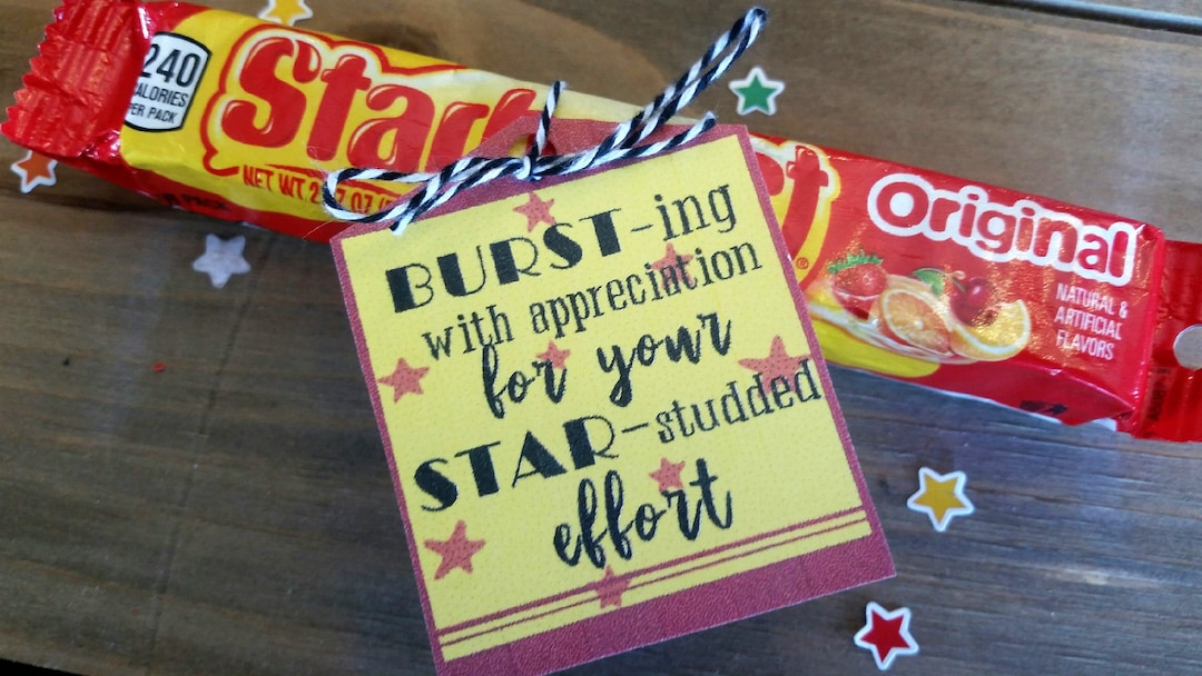Bursting With Appreciation Starburst Gift Tags - Etsy