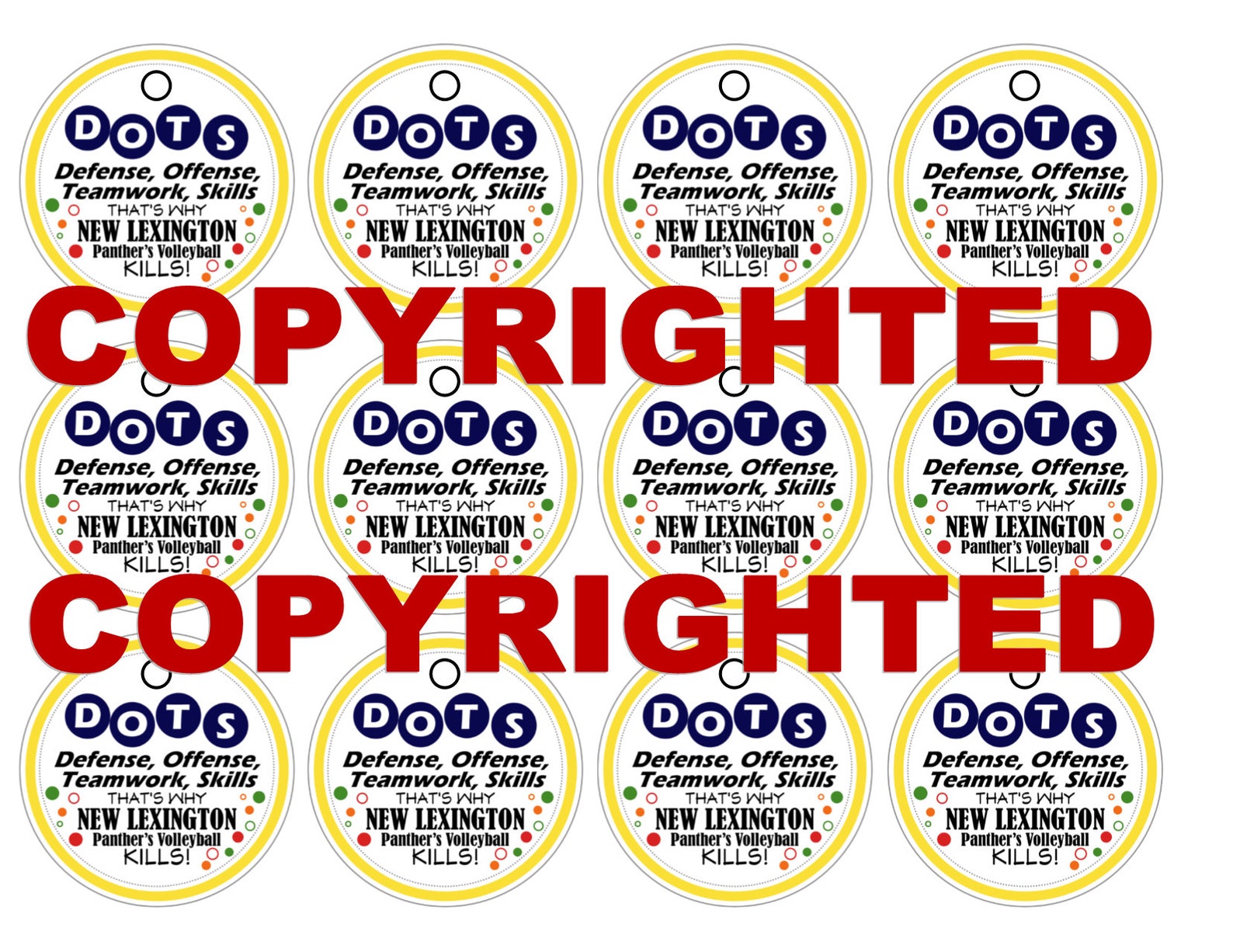 DOTS- Defense, Offense, Teamwork, Skills Team Treat Tag - Etsy