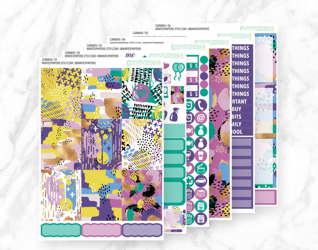 Carmen Full Kit Planner Stickers Kcarm - Etsy