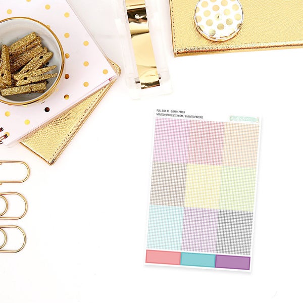 Graph Paper Stickers - Etsy