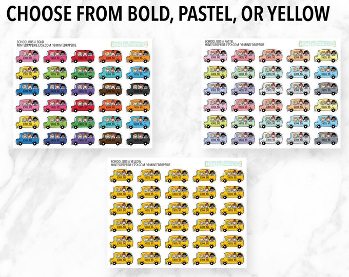 School Bus Planner Stickers Schlbus - Etsy