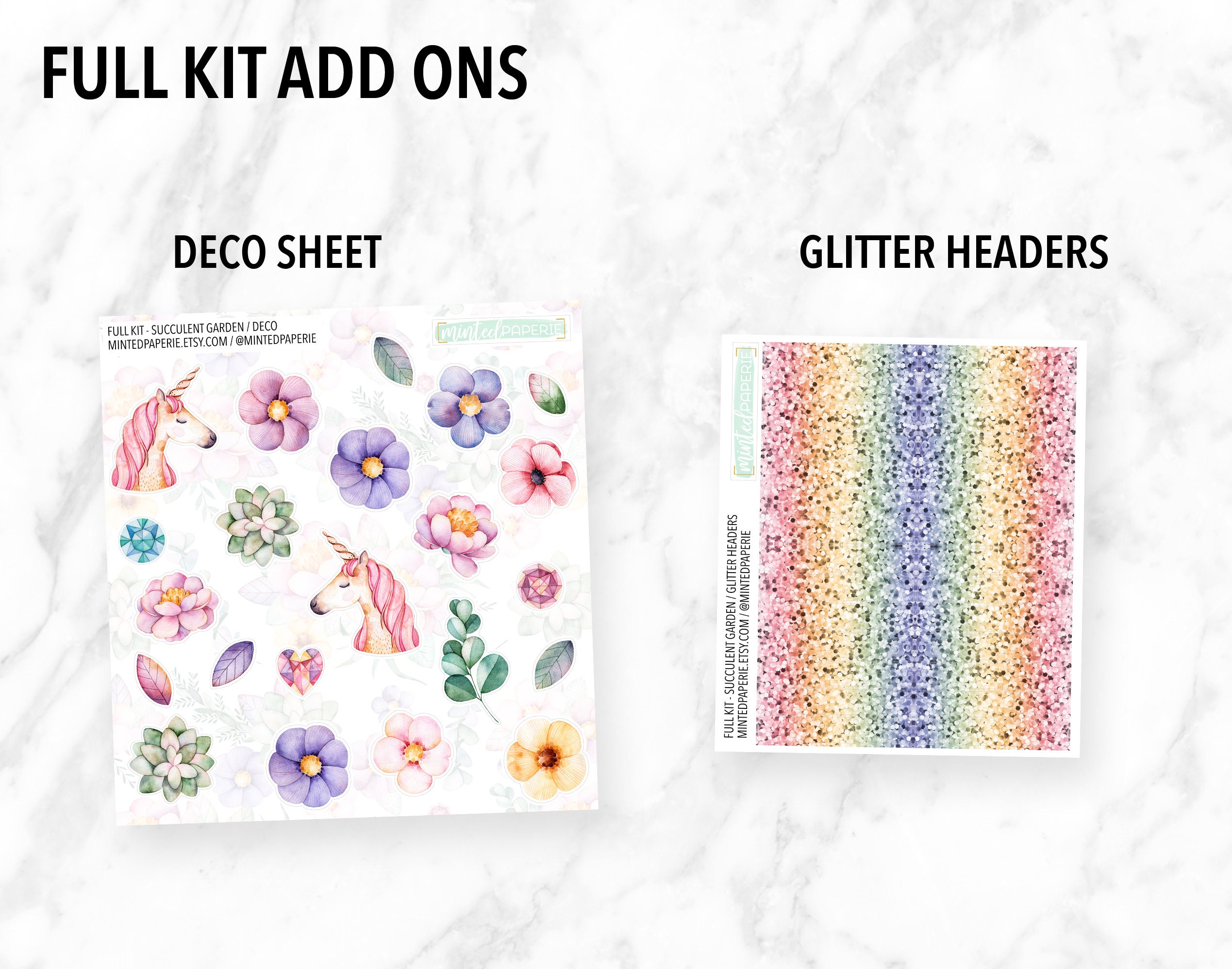 Succulent Garden Full Kit Planner Stickers Fksucculent - Etsy