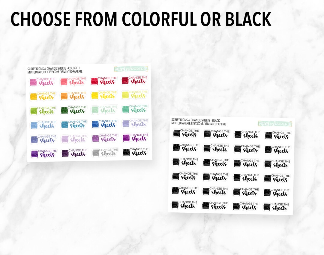 Sheets Change Sheets Script Icon Planner Stickers - Etsy