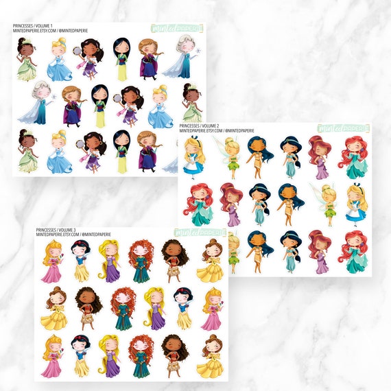 Princess Characters Planner Stickers - Etsy