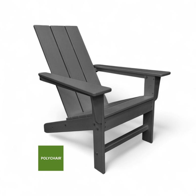 Modern Adirondack All-weather POLYCHAIR™ Flat Back Poly Chair Recycled ...