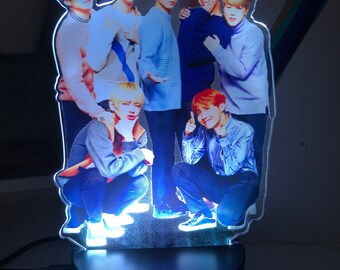 BTS IDOL LED Lightbox 3D Papercut Lightbox Shadow Box Night Light Room ...