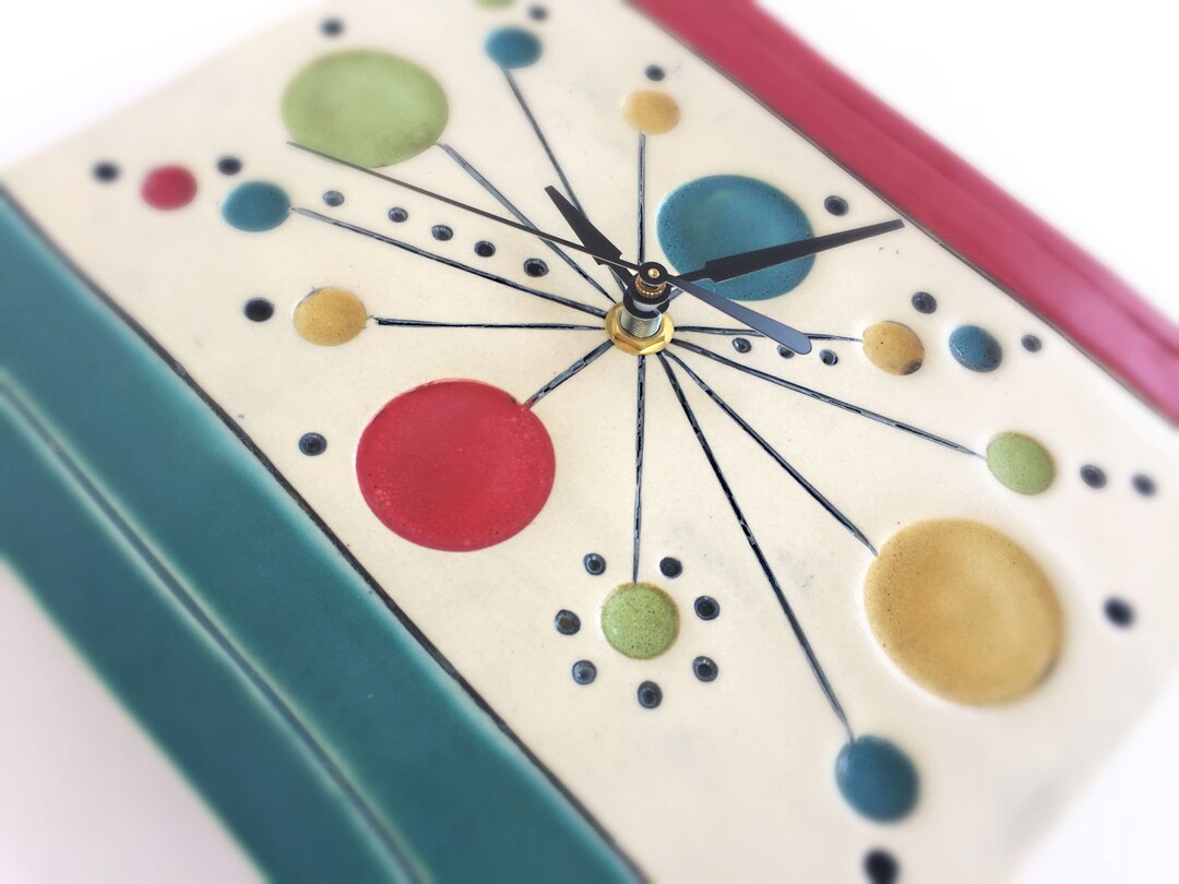 Multi Clock - Red and Blue - Etsy