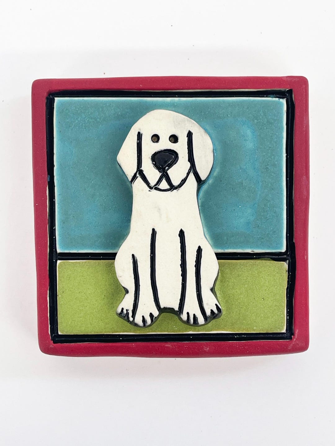 Clique Tile - Good Dog - Red Frame - Etsy