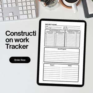 Construction Log Book, Construction Planner, Contractor Log Book, Site ...