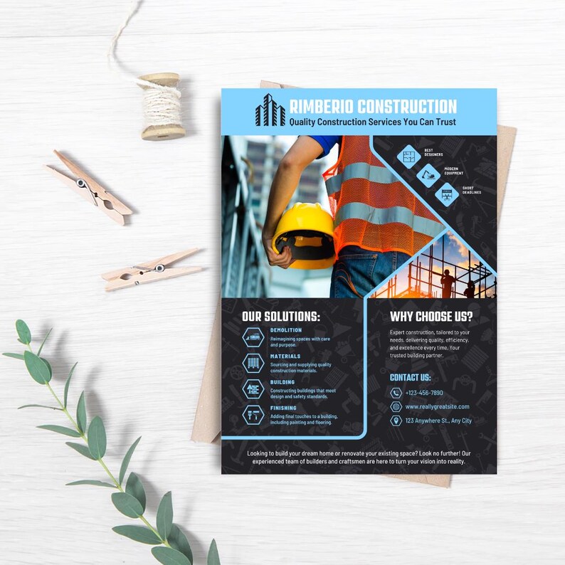 Repair Service Work Flyersales Flyer Construction Professional House ...